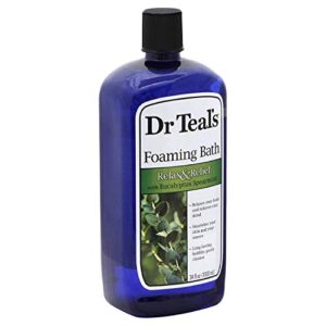 Dr Teal's Foaming Bath Variety Gift Set (2 Pack, 34oz ea.) - Soothe & Sleep Lavender & Relax & Relief Eucalyptus & Spearmint - Pure Epsom Salt & Essential Oils Alleviate Stress & Clear The Mind