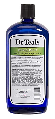 Dr Teal's Foaming Bath Variety Gift Set (2 Pack, 34oz ea.) - Soothe & Sleep Lavender & Relax & Relief Eucalyptus & Spearmint - Pure Epsom Salt & Essential Oils Alleviate Stress & Clear The Mind