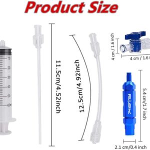 Miotorio Bike Cycling Tubeless Sealant Injector Syringe,Presta and Schrader Valve Core Removal Tool Fit for Stans No Tubes Sealant and Other Sealants Brand,Bike Syringe Kit