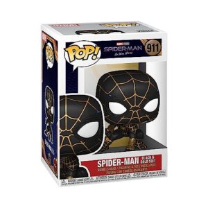 funko pop marvel: spider-man: no way home - spider-man in black and gold suit, 3.75 inches, (56827)