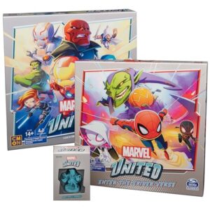 marvel united, superhero card strategy board game comic bundle with spiderman and dr. strange expansion, for adults & kids ages 14+ (amazon exclusive)