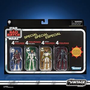 STAR WARS The Vintage Collection The Bad Batch Special 4-Pack, 3.75-inch-Scale Action Figures, Toys for Kids Ages 4 and Up (Amazon Exclusive)