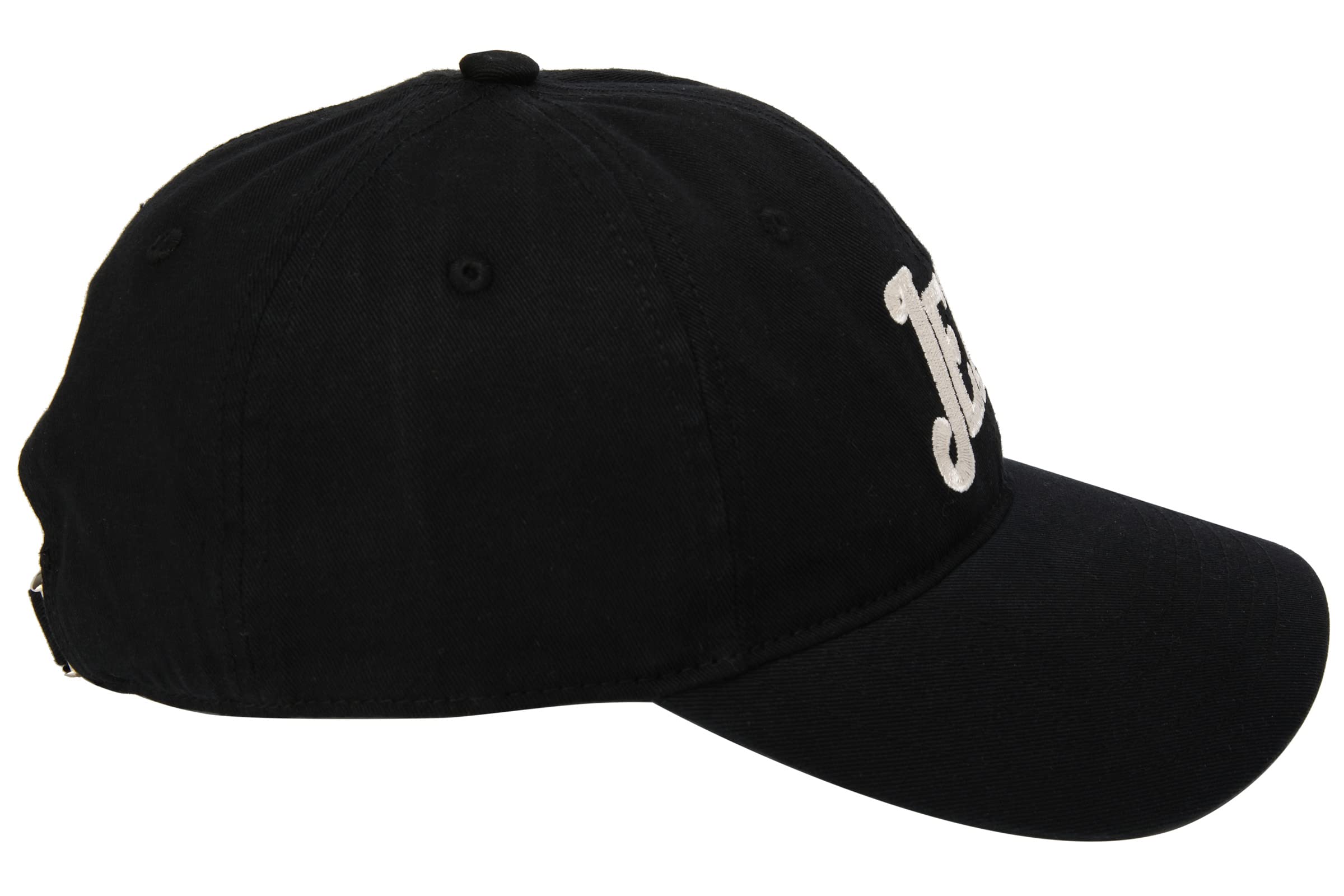 Jeep Vintage Script Logo Heavy Chino Twill Hat - Black