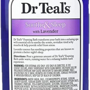 Dr. Teal's Foaming Bath Variety Gift Set (2 Pack, 34oz Ea.) - Soothe & Sleep Lavender, Glow & Radiance Vitamin C and Citrus - Essential Oils Blended with Pure Epsom Salt Relieve Pain & Daily Stress