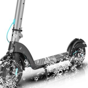 Eskuta KS-350 Long-Range Electric Powerful Kick Scooter, Ultra-Portable, Lightweight with Removable Quick Charging Battery, Triple Brakes & LED Digital Technology (Matte Black)