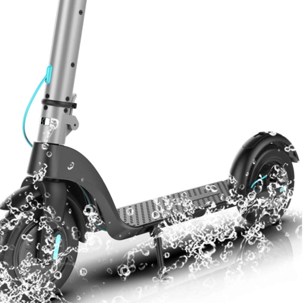 Eskuta KS-350 Long-Range Electric Powerful Kick Scooter, Ultra-Portable, Lightweight with Removable Quick Charging Battery, Triple Brakes & LED Digital Technology (Matte Black)