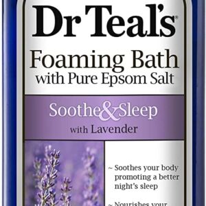 Dr. Teal's Foaming Bath Variety Gift Set (2 Pack, 34oz Ea.) - Soothe & Sleep Lavender, Glow & Radiance Vitamin C and Citrus - Essential Oils Blended with Pure Epsom Salt Relieve Pain & Daily Stress