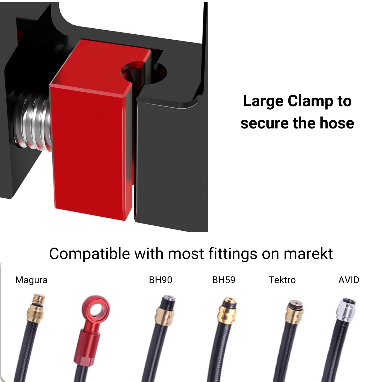 Juscycling Bike Hydraulic Disc Brake Hose Line Cutter and Needle Barb Driver Tool, Bicycle Hose Cutting Machine Compatible with Shimano, SRAM Hose, with 2 Spare Blades and Pushing Needles