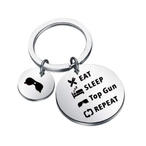 kuiyai eat sleep top gun repeat keychain (eatsleep-top gun ks)