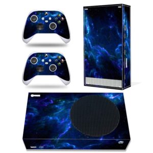 domilina full body vinyl skin stickers decal cover for series s console & controllers(blue cloud)