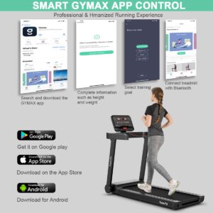 Goplus Heavy Duty Treadmill for Gym, Superfit Electric Treadmill with App Control, Large LED Digital Display, 12 Preset Programs, Walking Jogging Running Machine for Home Office