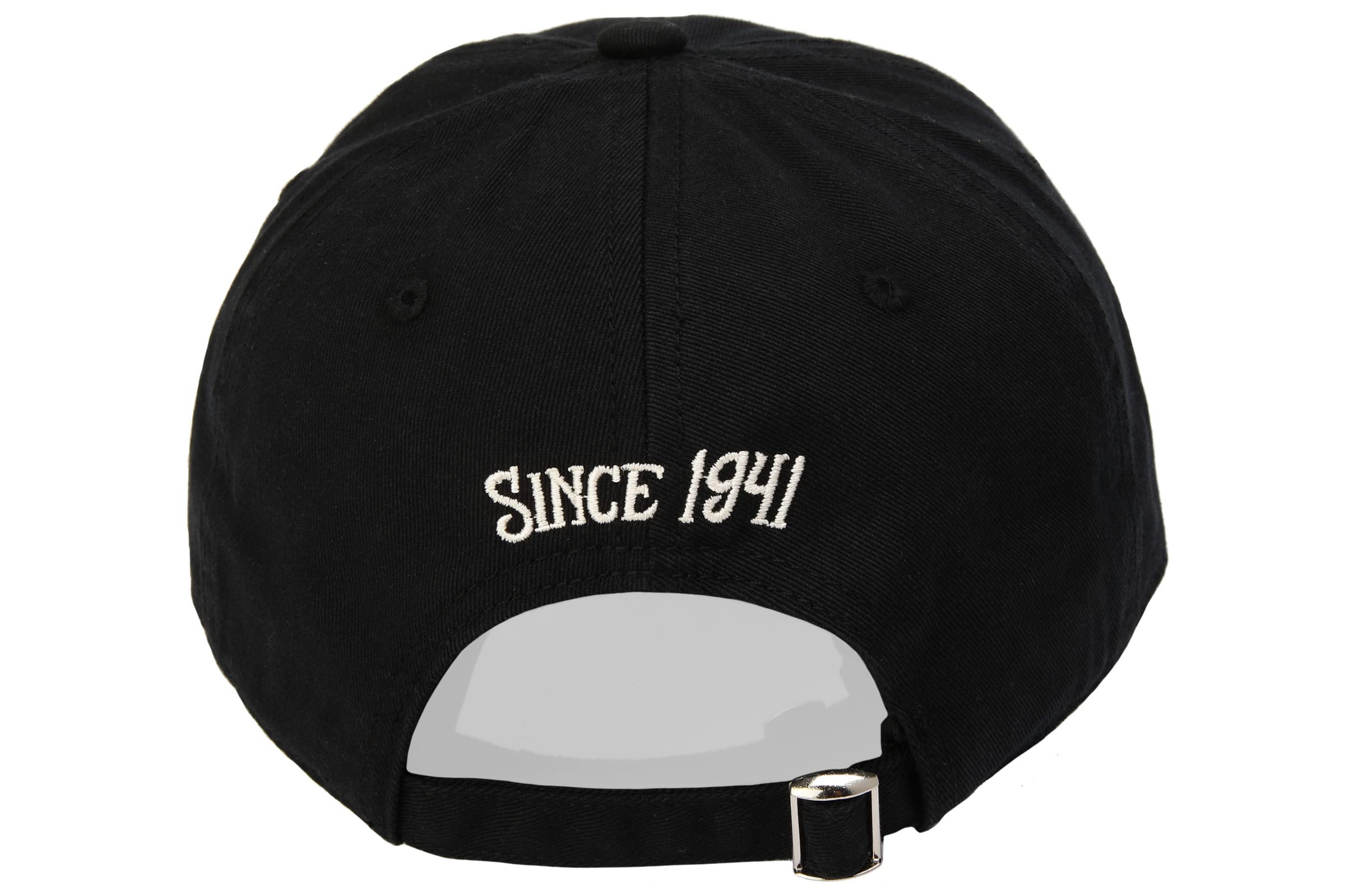 Jeep Vintage Script Logo Heavy Chino Twill Hat - Black