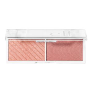 e.l.f. cosmetics bite-size face duo, highlighter, bronzer & blush palette, highly pigmented, watermelon, 0.049 oz (1.4g), 0.049 ounces