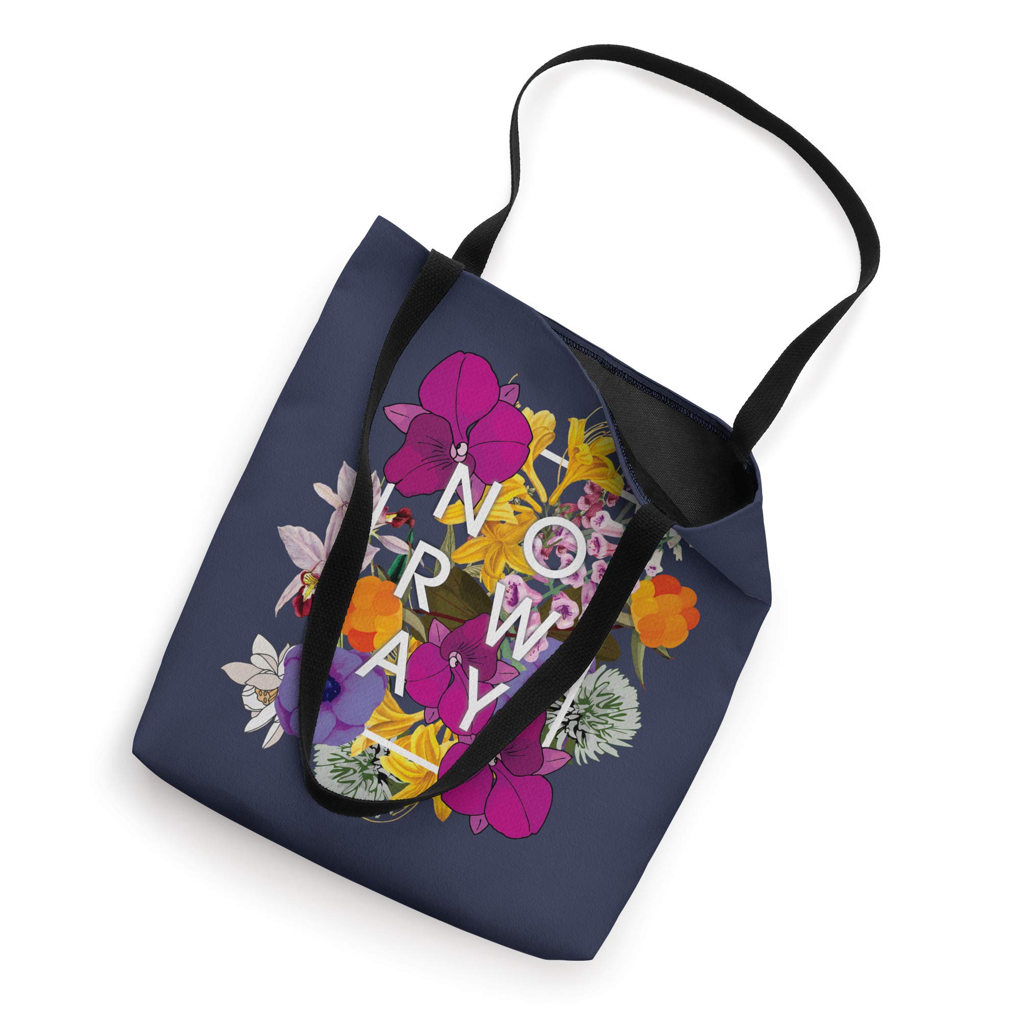 Flowers of Norway Word Art - Norwegian Pride Tote Bag