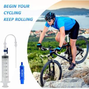 Miotorio Bike Cycling Tubeless Sealant Injector Syringe,Presta and Schrader Valve Core Removal Tool Fit for Stans No Tubes Sealant and Other Sealants Brand,Bike Syringe Kit