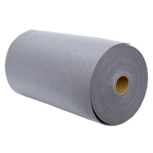 sunshine yoga voyage yoga mat roll, 24in x 50ft exercise mat, 5mm thick non-slip gym mat for home workout and fitness, anti-tear, cut up to 8 regular yoga mats, gray