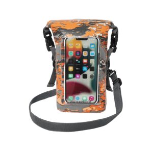 geckobrands waterproof phone tote dry bag waterproof case, ember geckoflage - works with samsung galaxy, iphone, google