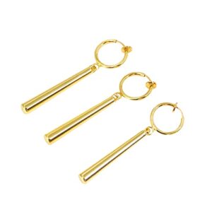 roronoa zoro earrings clip on - gold anime costume cosplay earrings - figure earrings for anime lovers (zoro clip on a earrings)