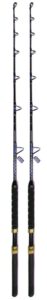 xcaliber marine pair of (2) inshore series 6' 50-80 lb saltwater boat rods (blue and silver)