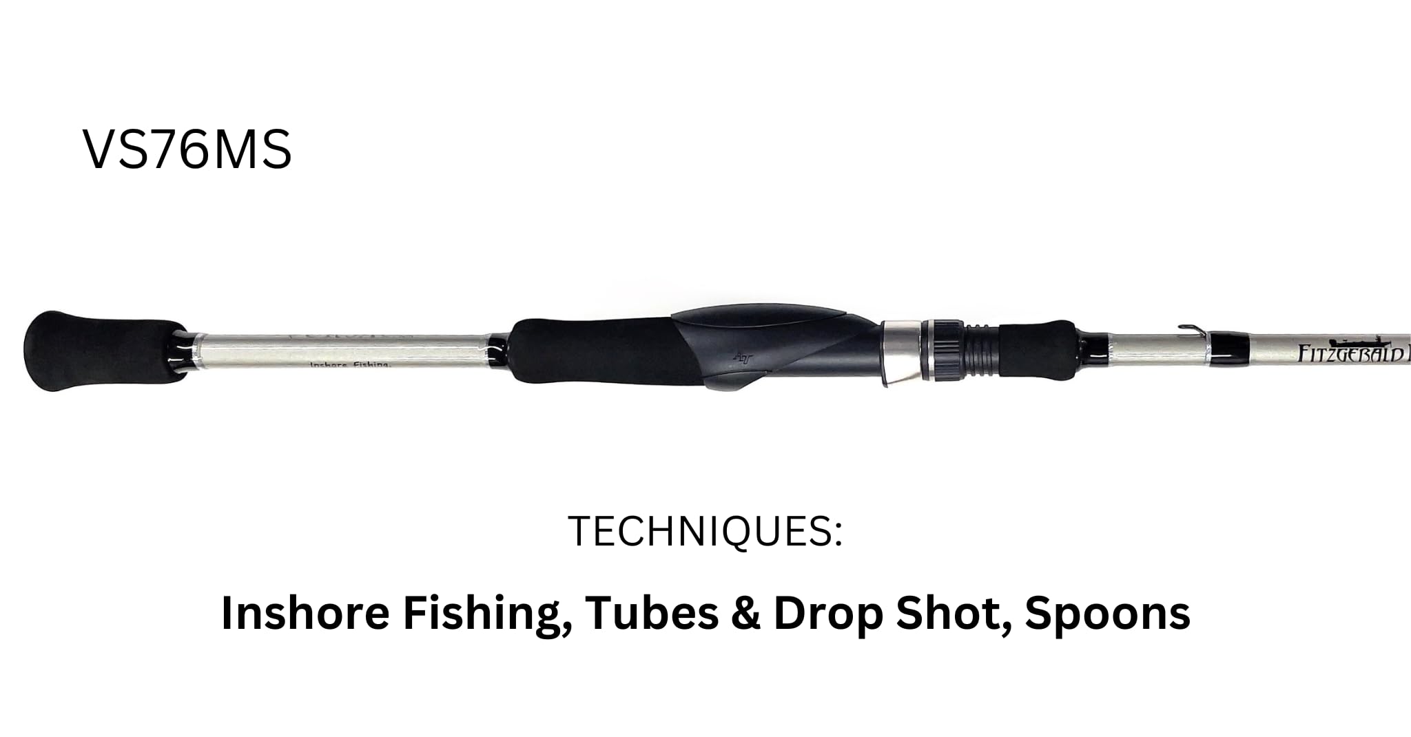 Fitzgerald Vursa Series Spinning Rods 6'9"-7'6” Most Versatile Rods, Lightweight & Sensitive Tournament Performance Designed for Freshwater and Inshore, Great for Bass, Walleye or Musky Fishing