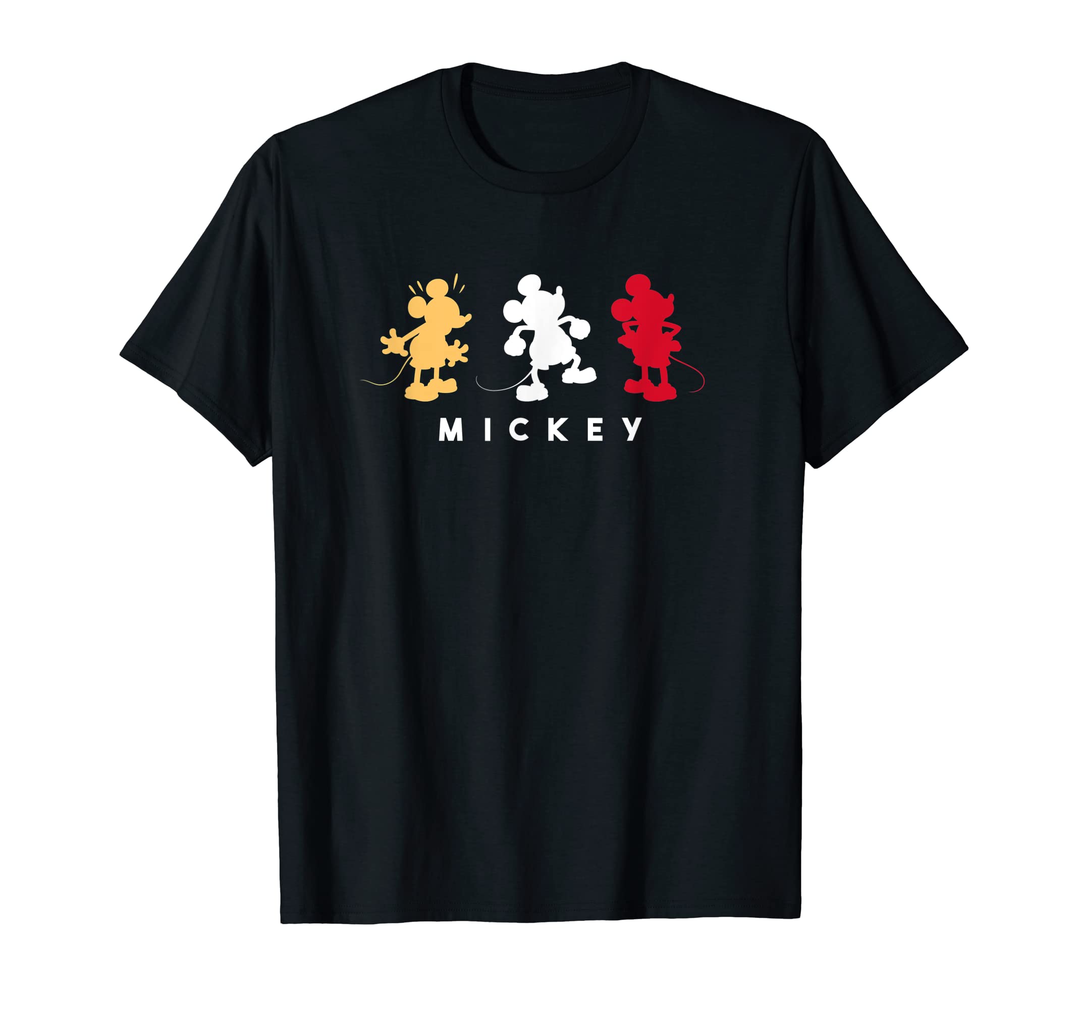 Amazon Essentials Disney Mickey Silhouette Trio T-Shirt