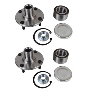 autoround 518510 [2-pack] front wheel bearing and hub assembly kit fit for ford focus 2000-2011 4 lug