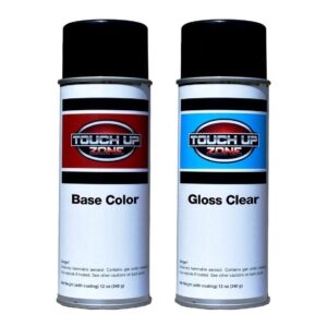 touch up zone aerosol paint and clear - compatible with ford absolute (shadow) black color code g1