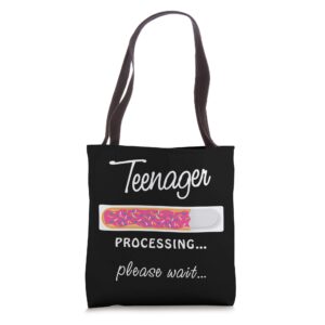 12th birthday bday funny for 12 year old girl boy love donut tote bag