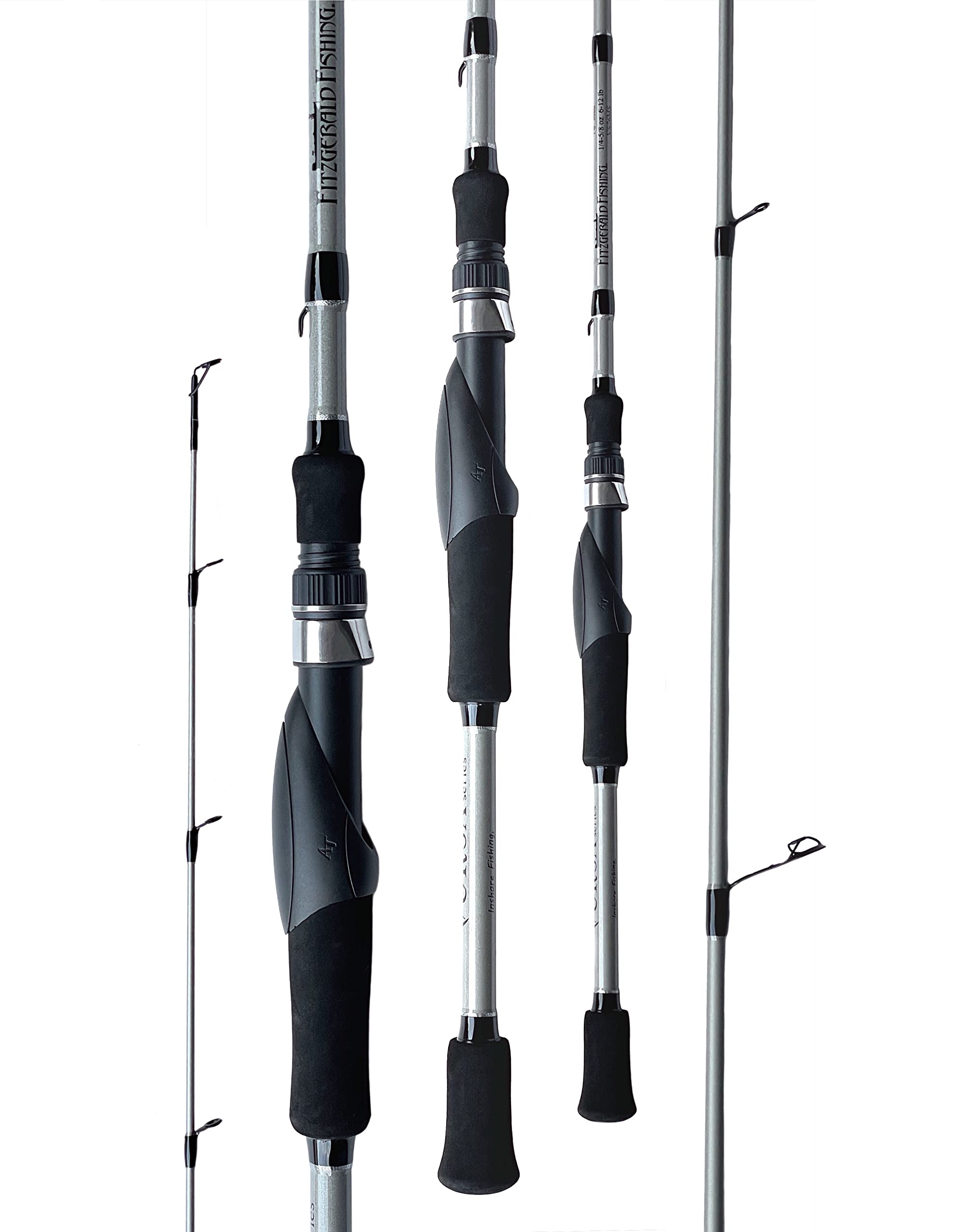 Fitzgerald Vursa Series Spinning Rods 6'9"-7'6” Most Versatile Rods, Lightweight & Sensitive Tournament Performance Designed for Freshwater and Inshore, Great for Bass, Walleye or Musky Fishing