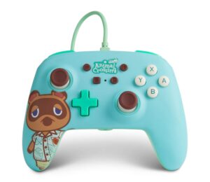 powera enhanced wired controller for nintendo switch - animal crossing: tom nook