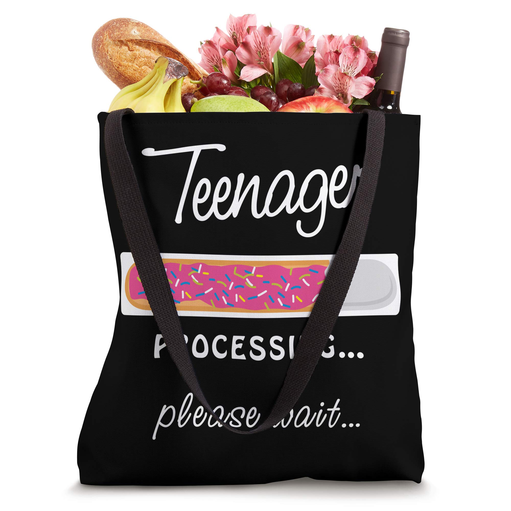 12th Birthday Bday Funny for 12 Year Old Girl Boy Love Donut Tote Bag