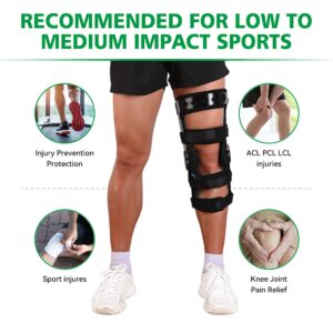 Orthomen Functional Knee Brace - for ACL/MCL/PCL/Meniscus/Ligament/Sports Injuries, Adjustable Hinged ROM Orthopedic Knee Orthosis for Men & Women (XL/Right)