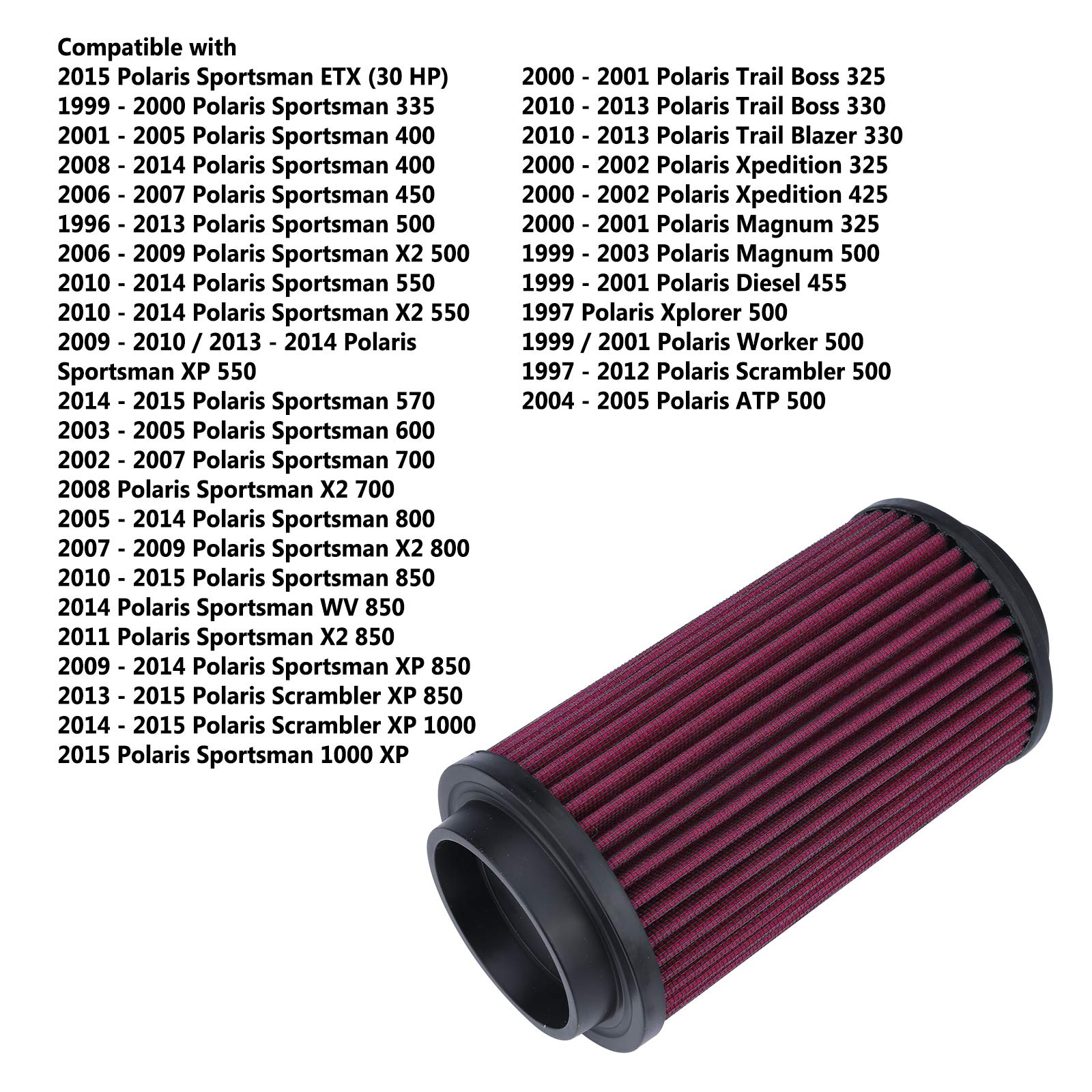 MinStar Air Filter Replace #7080595,7082101, 1253144,5811633,Compatible with Polaris Sportsman 500 335 450 550 570 700 800 850 1000.