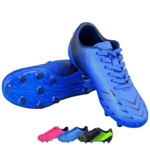 Vizari Ranger Firm Ground Youth Soccer Cleats for Boys & Girls - Blue/Black, Size 8| Lightweight, Water-Resistant and Durable Kids Football Cleats | Perfect Soccer Shoes for Practice or Game Day