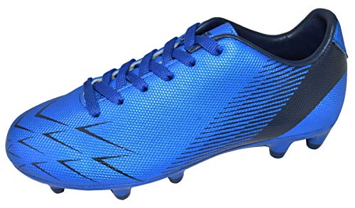 Vizari Ranger Firm Ground Youth Soccer Cleats for Boys & Girls - Blue/Black, Size 8| Lightweight, Water-Resistant and Durable Kids Football Cleats | Perfect Soccer Shoes for Practice or Game Day