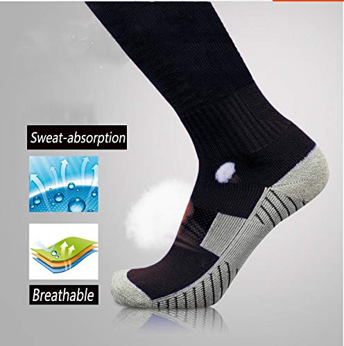 LingTu Soccer Socks 3 Pairs Team-Sport Knee High Breathable Football Socks for Men Youth Kids Boys