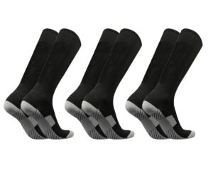 lingtu soccer socks 3 pairs team-sport knee high breathable football socks for men youth kids boys