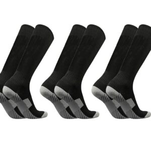 LingTu Soccer Socks 3 Pairs Team-Sport Knee High Breathable Football Socks for Men Youth Kids Boys