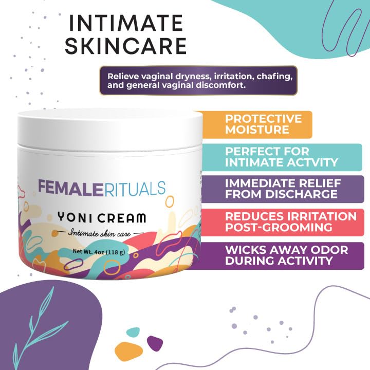 FEMALE RITUALS Vulva Moisturizing Cream - Clinically Tested Vaginal Moisturizer Cream for Dryness, Itching, Burning & Odor, Intimate Skin Care