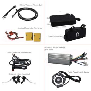 26" Electric Bicycle Rear Wheel E-Bike Conversion Kit 48V 1000W Bicycle Cycle E-Bike Powerful Hub Motor Kit LCD with Intelligent Controller and PAS System for Road Bike (26'' 48V 1000W with LCD)