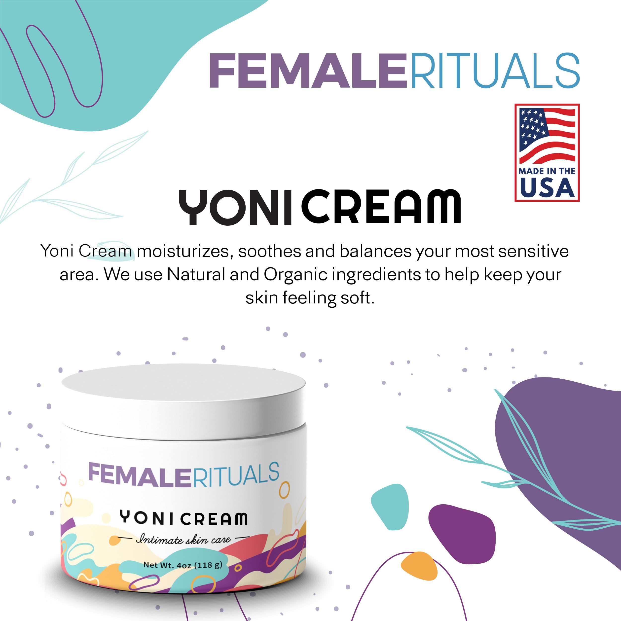 FEMALE RITUALS Vulva Moisturizing Cream - Clinically Tested Vaginal Moisturizer Cream for Dryness, Itching, Burning & Odor, Intimate Skin Care