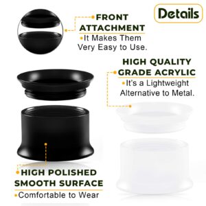 BIG GAUGES 2 Pairs Acrylic 1/2 inch Gauge 12mm Black & White Double Flared screw-fit Piercing Jewelry Ear Plugs Lobe Tunnel BG11295