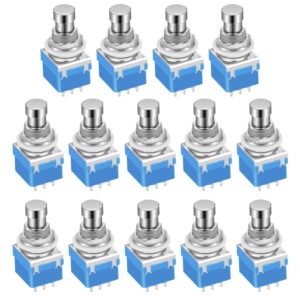 daiertek 14pcs guitar effect pedal 3pdt footswitch 9 pin latching stomp push button foot switch true bypass solder lugs