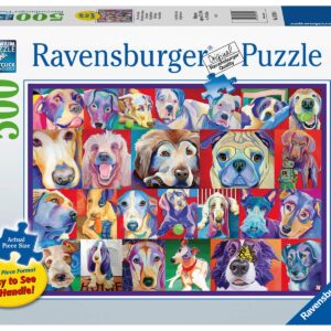 Ravensburger Hello Doggie 500 Piece Large Format Jigsaw Puzzle for Adults - 16794 - Every Piece is Unique, Softclick Technology Means Pieces Fit Together Perfectly