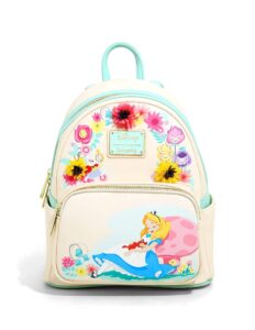 alice in wonderland garden flowers mini backpack shoulder bag purse