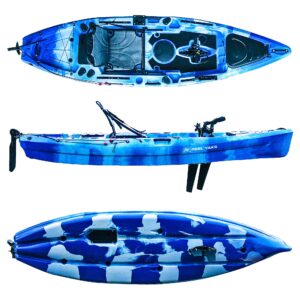 Pedal Kayak Fishing Angler 11’ | sit on top or Stand | 500lbs Capacity for Adult Youths Kids| Suitable for Ocean Lakes Rivers | Foot or Paddle Drive Motor| Pesca canoas caiaques caña pescar