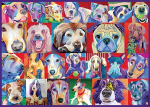 ravensburger hello doggie 500 piece large format jigsaw puzzle for adults - 16794 - every piece is unique, softclick technology means pieces fit together perfectly