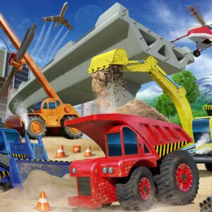 Ravensburger Construction Trucks 60 Piece Jigsaw Puzzle for Kids - 05182 - Every Piece is Unique, Pieces Fit Together Perfectly