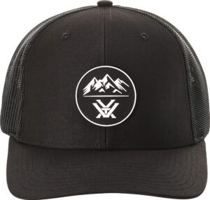 vortex optics three peaks patch snap back cap - black