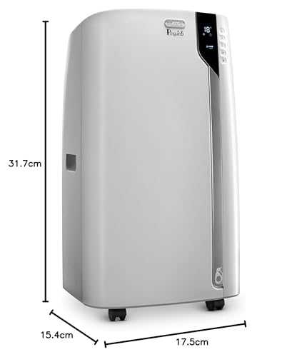 De'Longhi 14000 BTU Portable Air Conditioner, Dehumidifier & Fan + Cool Surround Remote w/Built-in Temperature Control Sensor & Quiet Mode, 700 sq ft, XLarge Room, Pinguino 8600 BTU (DOE), White